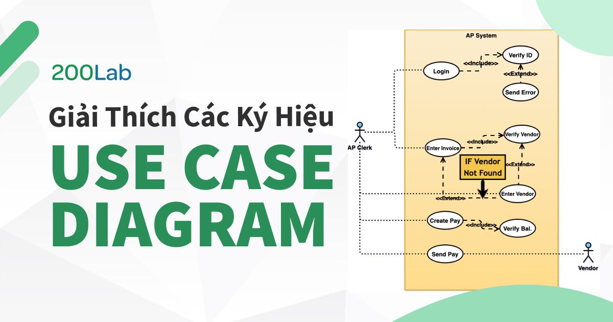 Giải thích các ký hiệu trong use case diagram | 200Lab Blog