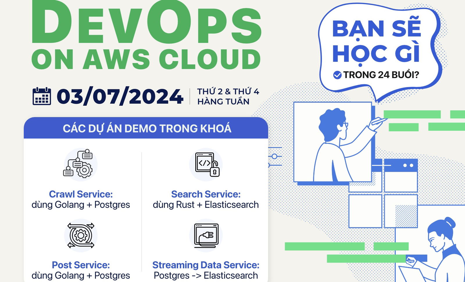 Khóa Học Devops On Aws Cloud Do04 Live Recorded 2024 200lab 